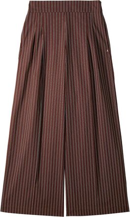 Patrizia Pepe Femme, Pantalons, Brun, Taille: 38 FR Wide Pantalons