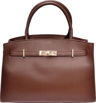 Isabella Rhea Kastanienbraun Rindsledertasche