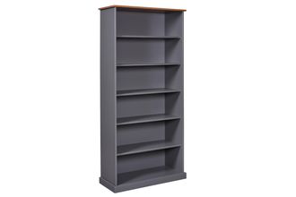Inter Link SAS B&uuml;cher Regal - Buffet-Schrank - Geschirrschrank - Esszimmerschrank - Sideboard - Regal - Landhausstil - Kiefer Massivholz FSC - 5 offene Regale - 90 x