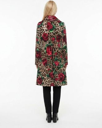 Dolce & Gabbana Womens Multicolor Wool Coat Clothing