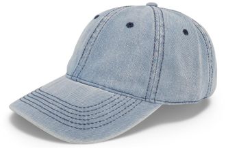 styleBREAKER Jeans Baseball Cap Unisex | Denim Basecap mit Verstellbarer Schnalle | 6-Panel Cap mit Gebogenem Schirm & Luftlöchern | Atmungsaktive Baumwoll-Mütze f
