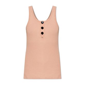 Chlo&eacute; Top mit gesticktem Logo - - Tops - Damen - Rosa - L
