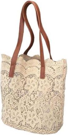 Yarnow Sac &agrave; Main Bandouli&egrave;re Femme &Eacute;l&eacute;gant Dentelle Brod&eacute;e Sac Shopping Pratique Chic avec Fermeture Magn&eacute;tique Moyenne pour Usage Quotidien et Occasions Va