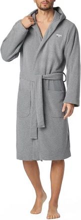 HUGO BOSS Herren Hausmantel grau unifarben