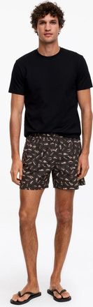 Arket Badeshorts Mit Allover-Print -Braun