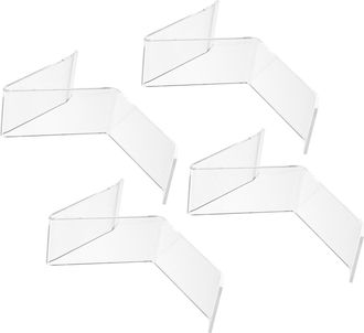 Lurrose 4 St&uuml;ck Transparentes Acryl Schuhdisplay Platzsparendes Schuhregal f&uuml;r Sandalen und Sportschuhe Stabile Displayhalter f&uuml;r Damen Herrenschuhe Praktisch