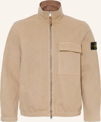 Stone Island Overjacket Aus Flanell beige