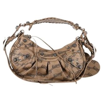 Balenciaga Sac bandouli&egrave;re Pre-owned Monogram Le Cagole Mini - Femme - Pre-owned - Beige - Taille: ONE Size