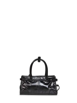 Prada Womens Mini Handbag Bonnie Black Calf Leather Handbags Hand Bags