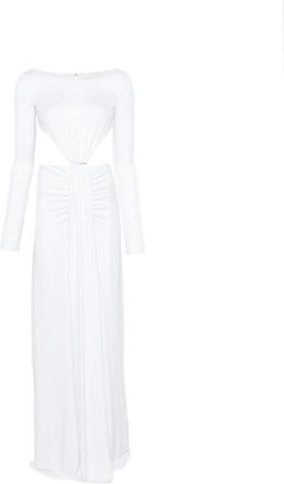 Elisabetta Franchi Cut-out Ruched Maxi Dress