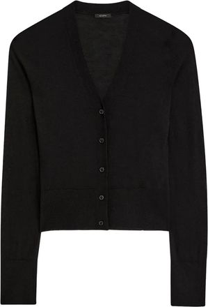 Joseph V-neck button-fastening cardigan - Schwarz