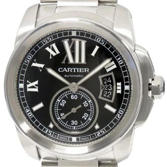 Cartier Pre-owned Acier inoxydable montres - Homme - Pre-owned - Noir - Taille: ONE Size