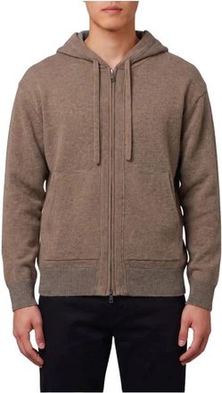 Roberto Collina Zip Hoodie - - Sweatshirts & Hoodies - Herren - Braun - XL