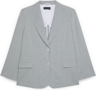 Fiorella Rubino Femme, Vestes, Gris, Taille: 50 FR Check Print Blazer