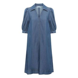 Inwear Denimkleid mit Ballon&auml;rmeln - - Dresses - Damen - Blau - XS