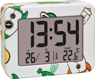 TFA Dostmann Kinder Wecker digital Rocket, 60.2044.42, mit Raketenmotiv, für das Kinderzimmer, Weckalarm, Temperatur innen, für Hobby Astronauten, Quarzuhr, laut, 