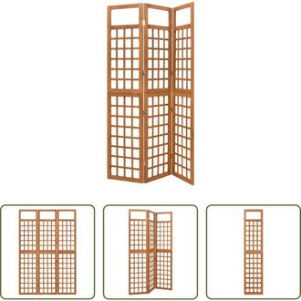 vidaXL vidaXL Holzspalier - Spalier/Paravent 3-teilig Massivholz Tanne 121x180,5 cm