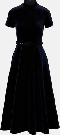 Emilia Wickstead Robe midi Camilla en velours de coton