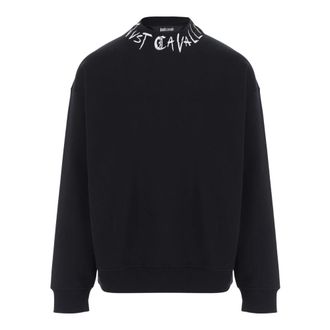 Just Cavalli Baumwoll-Sweatshirt mit Logo - - Sweatshirts & Hoodies - Herren - Schwarzk - XL