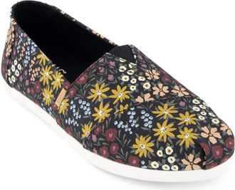 Toms Damen Alpargata Cloudbound Flacher Slipper, Schwarze Wildblumen, 35.5 EU