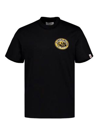 Replay Herren T-Shirts schwarz Baumwolle