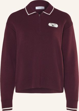 Lacoste Strick-Poloshirt rot