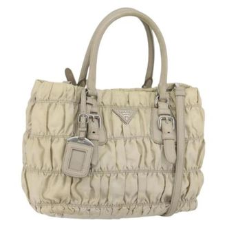 Prada Pre-owned Nylon Handtasche - - Pre-owned - Damen - Beige - ONE SIZE