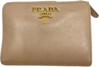 Prada Portefeuille Saffiano Pre-owned (bi-pli) - Femme - Pre-owned - Beige - Taille: ONE Size