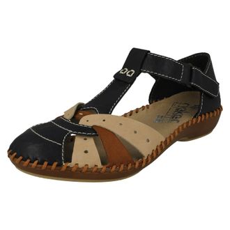 Rieker Damen Halbschuhe M1655-14 blau Gr. 37