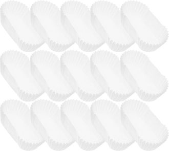 Angoily 1000 Stück ovale Papier-Backförmchen für Kuchen, Brotbackformen, elliptische Backförmchen aus geriffeltem Papier, perfekt für Muffins, Cupcakes oder M