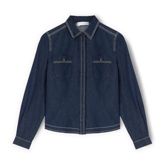 Motivi Denimhemd mit Taschen - - Blouses & Shirts - Damen - Blau - 2XS