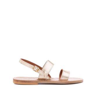 K.Jacques Goldene Sandalen mit Doppelriemen-Design - - Shoes - Damen - Beige - 36 EU