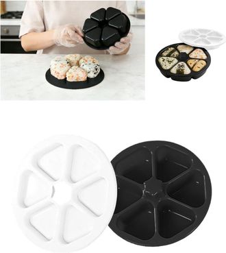 Generic 6 in 1 Onigiri-Formen, dreieckig Onigiri Form, Onigiri Maker, Triangel-Sushi-Form, Sushi Maker, Sushi Maker Onigiri Mold Bento Pressform Reisformer, D