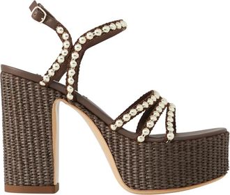 Casadei Femme, Chaussures, Brun, Taille: 41 EU Isa Studsway 120 Platform Sandales