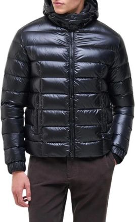 Colmar Gl&auml;nzende Daunenjacke mit abnehmbarer Kapuze - - Jackets - Herren - Schwarzk - 2XL