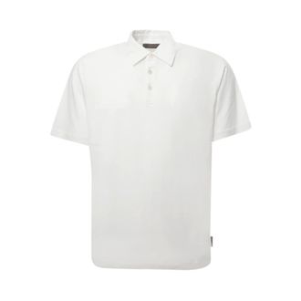 Zanone Homme, Tops, Blanc, Taille: 2XL Polo &agrave; manches courtes