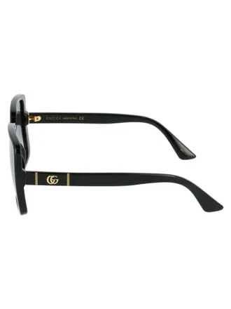 Gucci GG0632S Sculpted Injected Frame Sunglasses - Black