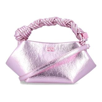 Ganni Femme, Sacs, Rose, Taille: ONE Size Bou Mini Metallic Leather