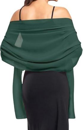 Generic &Eacute;charpe de robe de soir&eacute;e, &eacute;charpe en mousseline de soie pour femme, &eacute;charpe de mariage, &eacute;charpe formelle, &eacute;charpe de demoiselle dhonneur, &eacute;charpe dou