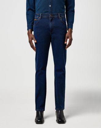 Wrangler Straight-Jeans WRANGLER TEXAS, Herren, Gr. 30, L&auml;nge 34, blau (rustic navy), Denim/Jeans, Obermaterial: 75% Baumwolle, 23% Polyester, 2% Elasthan, str