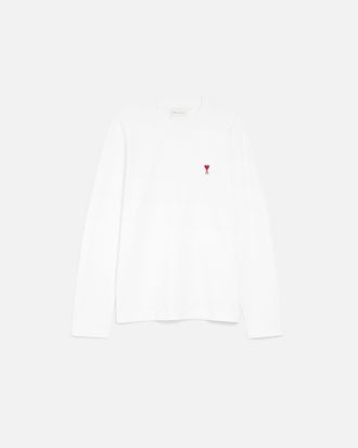 Ami Ami Paris - T-shirt blanc Manches Longues en coton Ami De Coeur Blanc - Taille : XXXL - Unisex