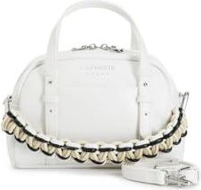 Caf&egrave;noir Mini Sac Avec Bandouli&egrave;re Tiss&eacute;e Multicolore. Bandouli&egrave;re Amovible, Pour Femme, Couleur Blanc, Taille Taille Unique