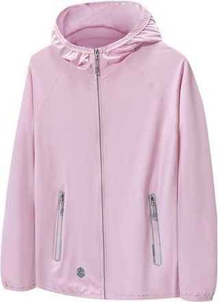 Generic Vestes l&eacute;g&egrave;res pour femmes 2026 - Coupe-vent - Manteau de course &agrave; pied, rose, 3XL