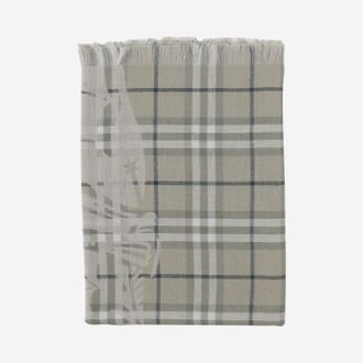 Burberry Womens Wool Check Scarf Scarfs