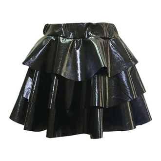 Generic Dasongff Jupe Tulle Femme Jupe Paillette Femme Taille Elastique Brillant Métallisées Disco Scintillantes Jupes Année 80 avec Doublure pour Fêtes Carna