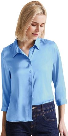 Street One Damen Satin Hemdbluse, light spring blue, 40
