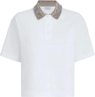 Brunello Cucinelli Femme, Tops, Blanc, Taille: 42 FR Brunello Cucinelli T-shirts et Polos Blanc