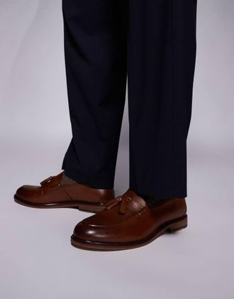 WALK LONDON Walk London - Putney - Leder-Loafer in Hellbraun mit Quasten