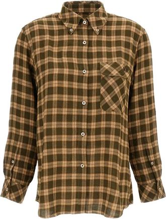 Wales Bonner Wales Bonner, Femme, Blouses et Chemises, Vert, Taille: 38 FR Canopy Shirt