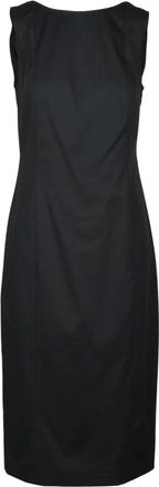 Max Mara Femme, Robes, Noir, Taille: 40 FR Robe en coton et &eacute;lasthanne pour femmes